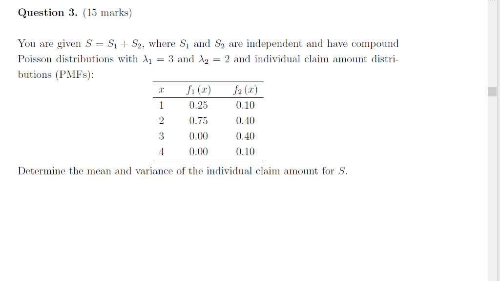 Solved Question 3. (15 marks) You are given S = Sl + S2, | Chegg.com
