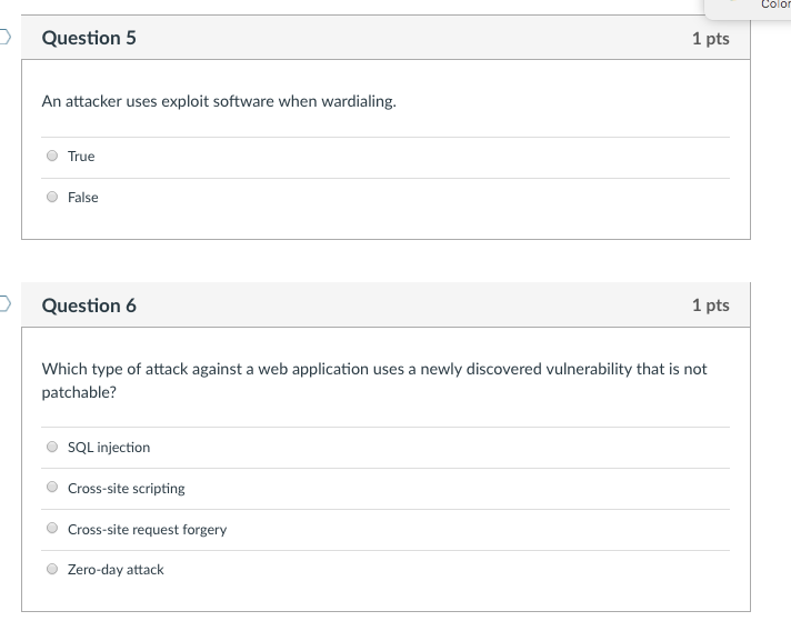 Solved Question 5 1 Pts An Attacker Uses Exploit Software 9432