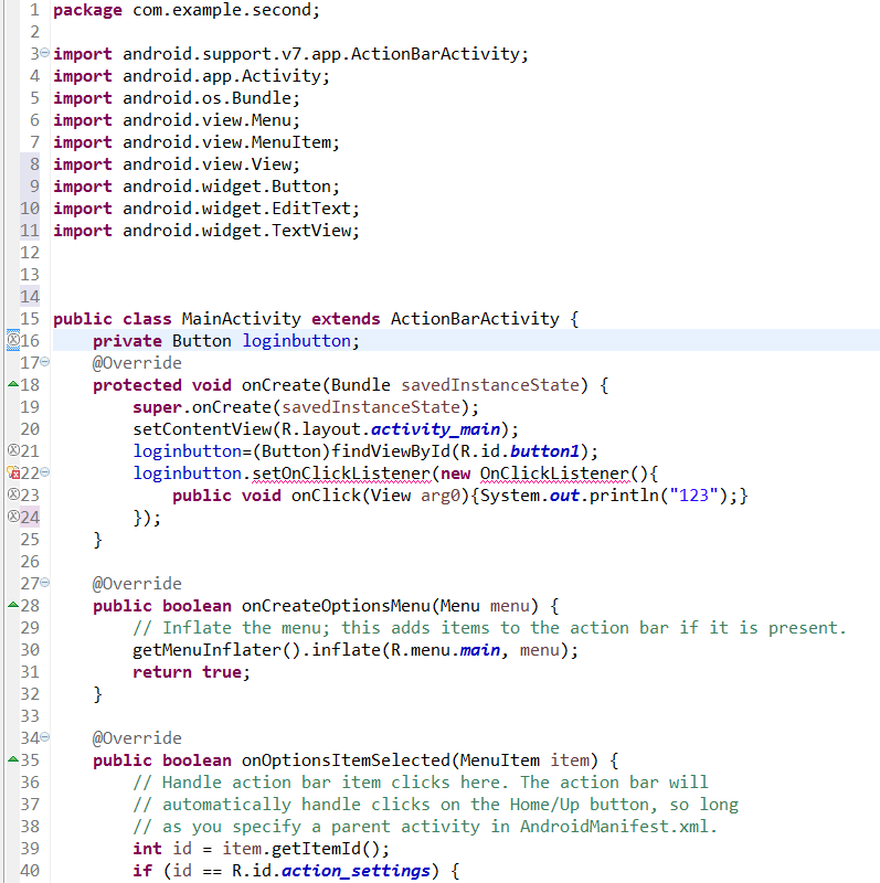 Solved 1 package com.example.second; 3 import android, | Chegg.com