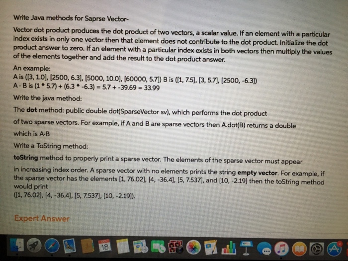 Solved Vector dot product produces the dot product of two | Chegg.com