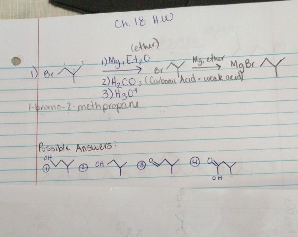 Solved I need help with this reaction. I have done 1) | Chegg.com
