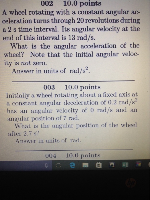 Solved A wheel rotating with a constant angular acceleration | Chegg.com