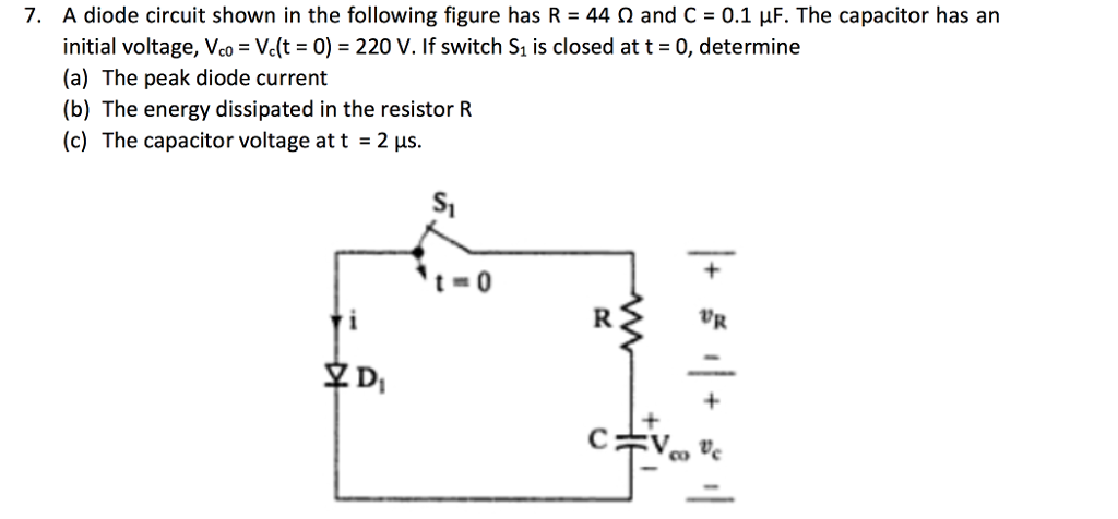 Solved A diode circuit shown in the following figure has R = | Chegg.com