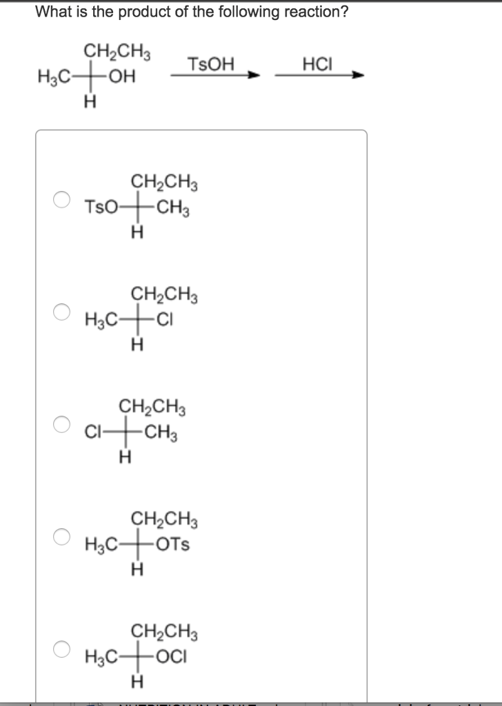 Solved What is the product of the following reaction? CH2CH3 | Chegg.com