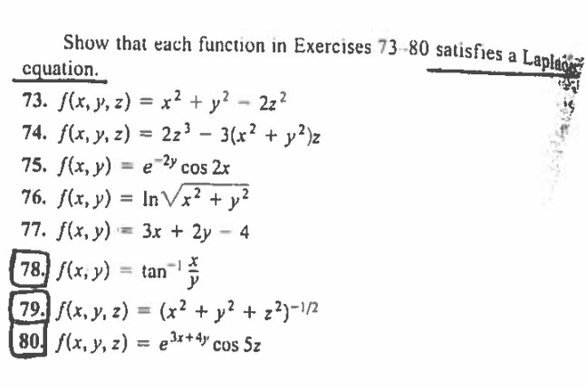 Solved Show that each function in Exercises 73-80 satisfies | Chegg.com