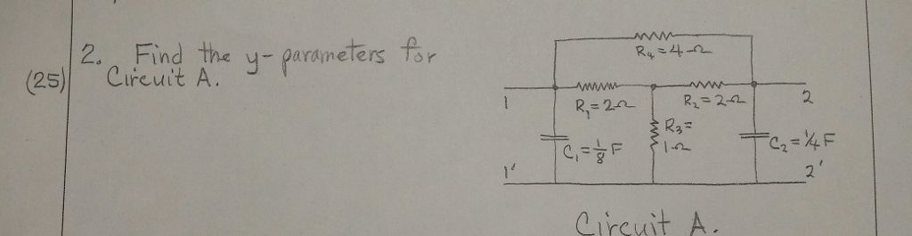 Solved Find the y-parameters for Circuit A. | Chegg.com