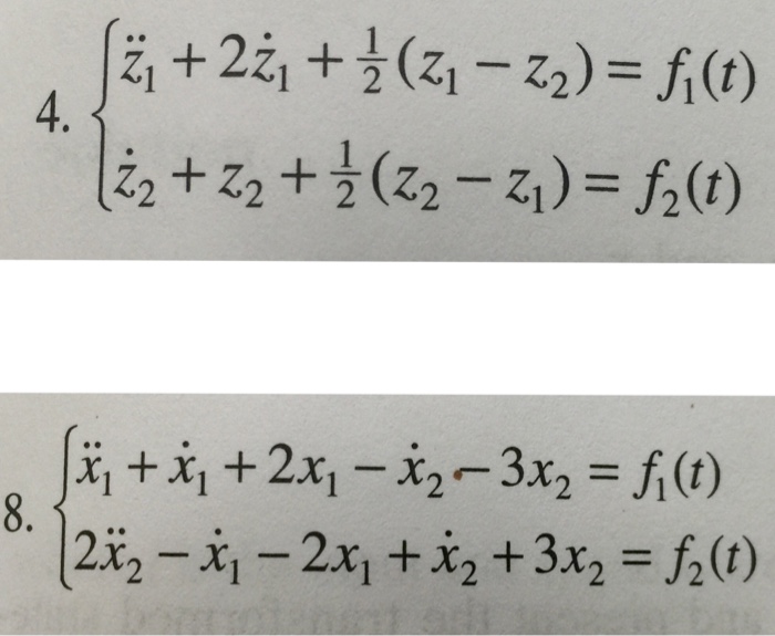 Solved For problems 4 & 8, Find a suitable set of state | Chegg.com
