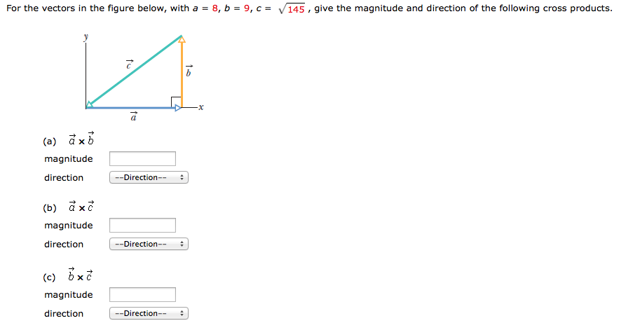 Solved For the vectors in the figure below, with a = 8, b = | Chegg.com