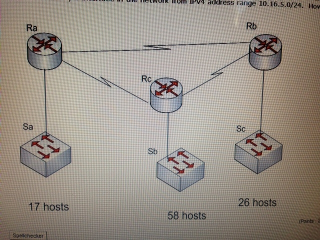 For the following network of routers, switches, and | Chegg.com