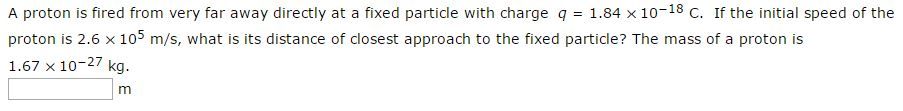 Solved A proton is fired from very far away directly at a | Chegg.com