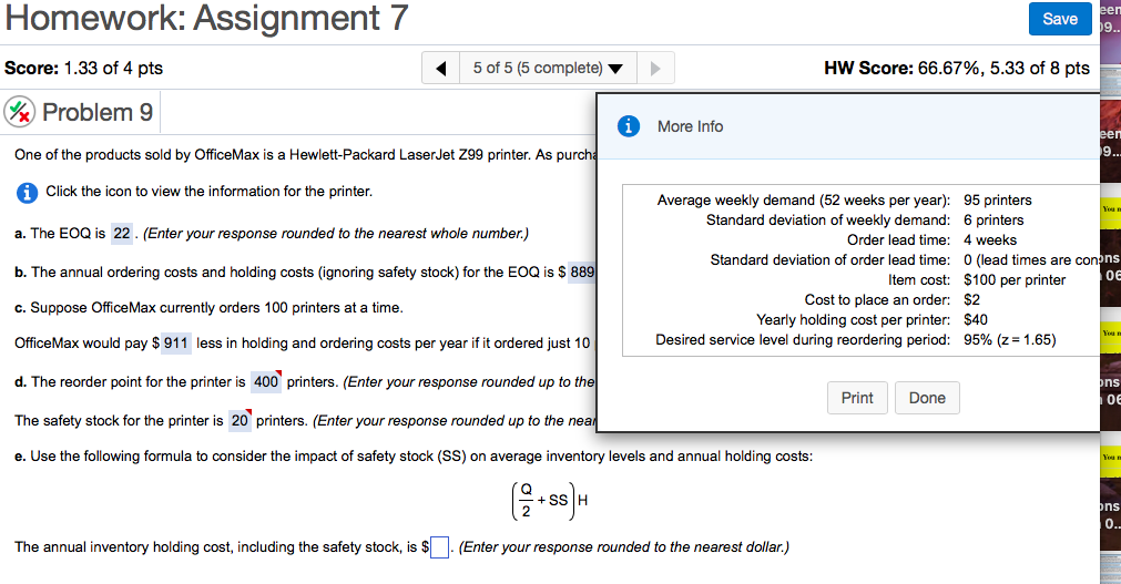 Solved Homework: Assignment 7 Score: 1.33 of 4 pt:s %Problem | Chegg.com