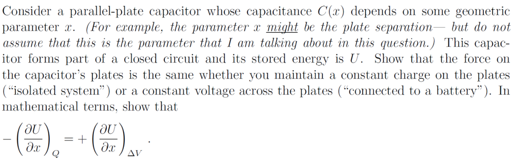 Solved Consider a parallel-plate capacitor whose capacitance | Chegg.com