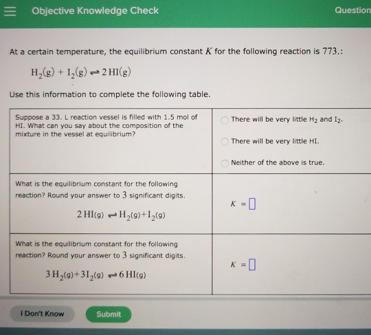 Solved Objective Knowledge Check Question At a certain | Chegg.com