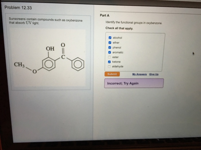 Solved Sunscreens contain compounds such as oxybenzone that | Chegg.com