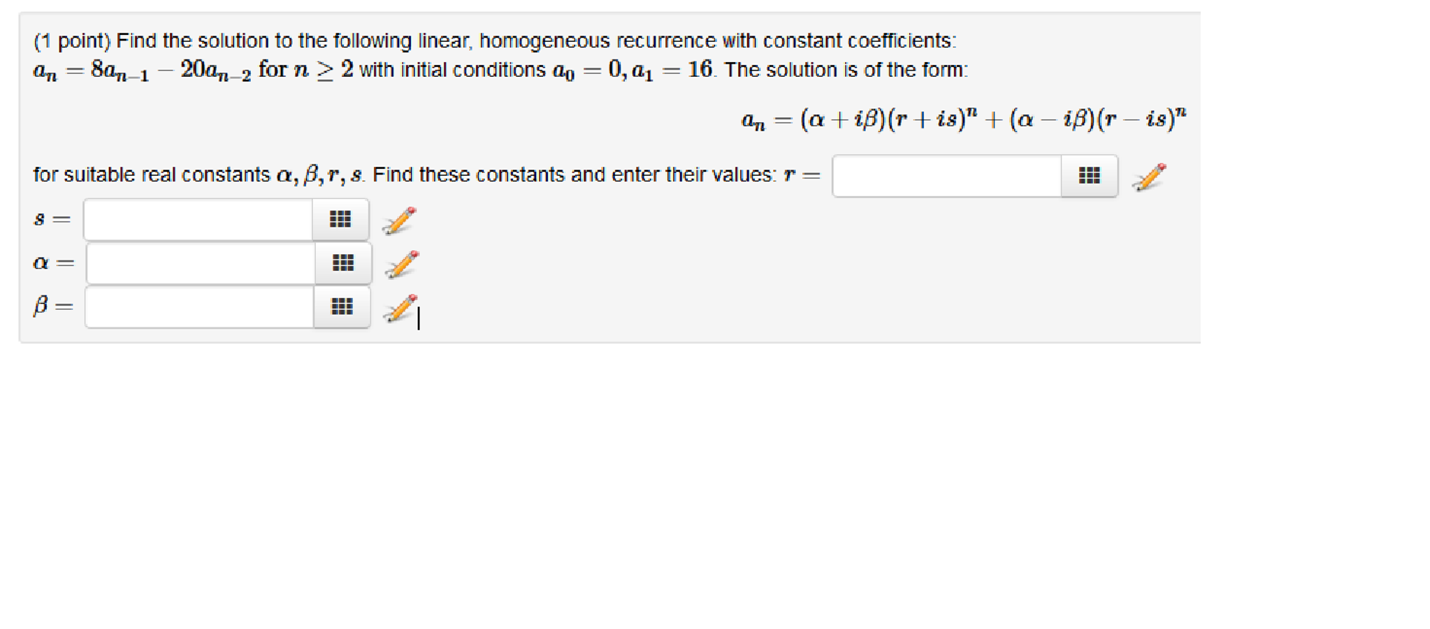 Solved Find The Solution To The Following Linear