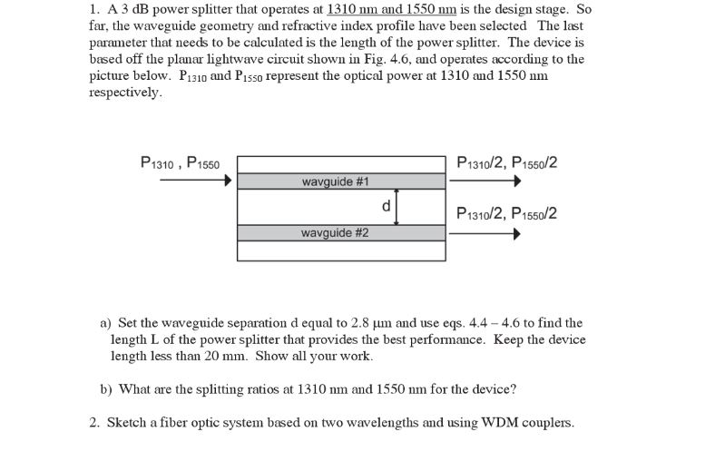 5. Design of a WDM Coupler Now that you are familiar | Chegg.com