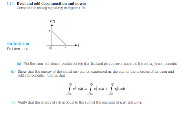 Solved Even and odd decomposition and power Consider the | Chegg.com