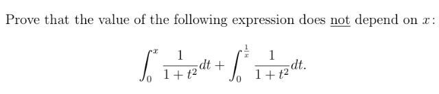 Solved Prove that the value of the following expression does | Chegg.com