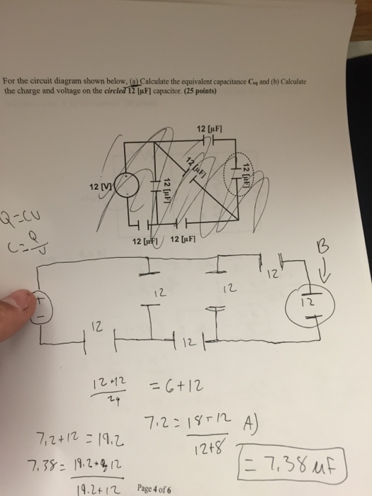 Solved For the circuit diagram shown below, (a) Calculate | Chegg.com