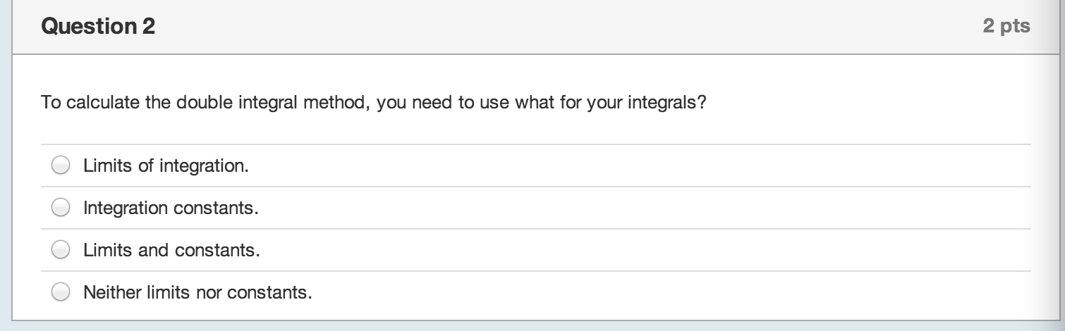 Solved To calculate the double integral method, you need to | Chegg.com