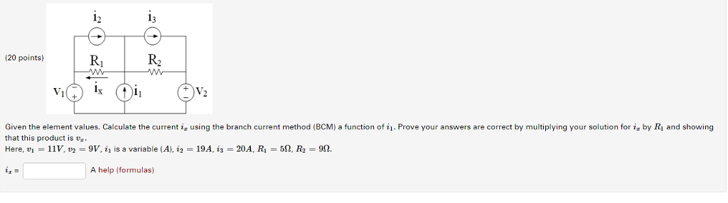 Solved Given The Element Values Calculate The Current Ix 5817