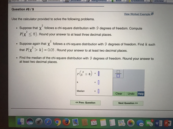 Solved Use the calculator provided to solve the following | Chegg.com