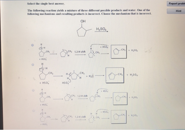 Solved The following reaction yields a mixture of three | Chegg.com