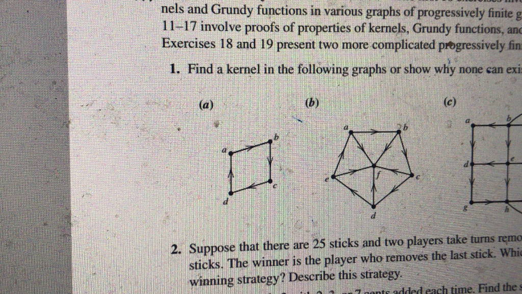 nels and Grundy functions in various graphs of | Chegg.com