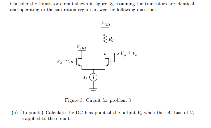 Solved Consider the transistor circuit shown in figure 3, | Chegg.com