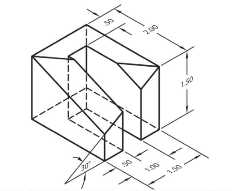 Solved On the graph paper below, sketch an isometric view of | Chegg.com