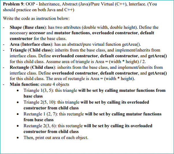 Solved -------------C++------------ Please write the code | Chegg.com
