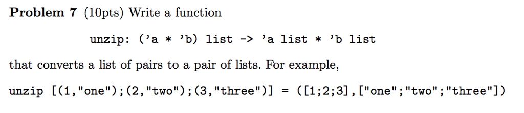 Ocaml Language Please Solve This Question By 