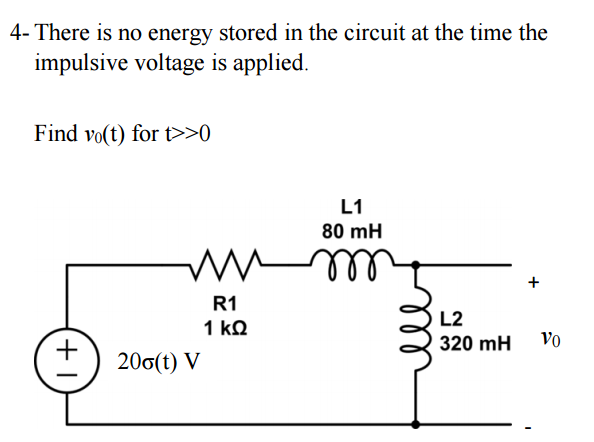 Solved There is no energy stored in the circuit at the time | Chegg.com
