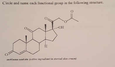 Solved Circle and name each functional group in the | Chegg.com