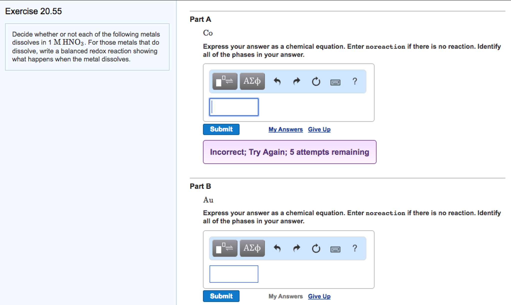 Solved Decide whether or not each of the following metals | Chegg.com