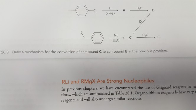 Solved H2O (2 eq.) D2O 920E Et2O 28.3 Draw a mechanism for | Chegg.com