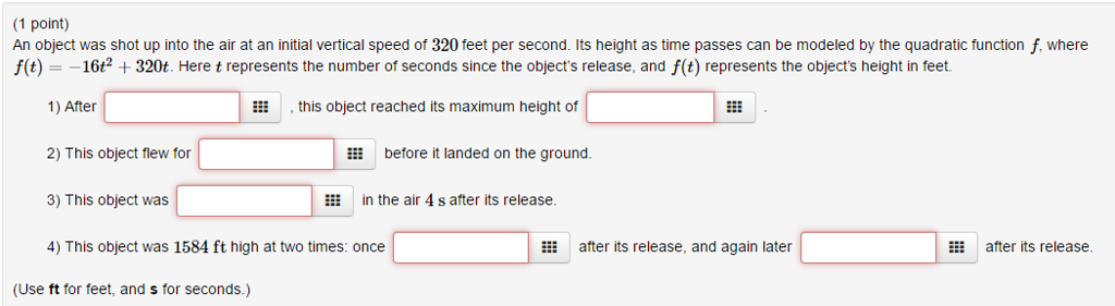 Solved An object was shot up into the air at an initial | Chegg.com