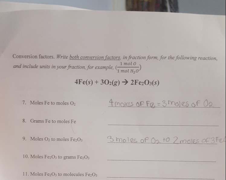 Solved Conversion factors. Write both conversion factors, in | Chegg.com