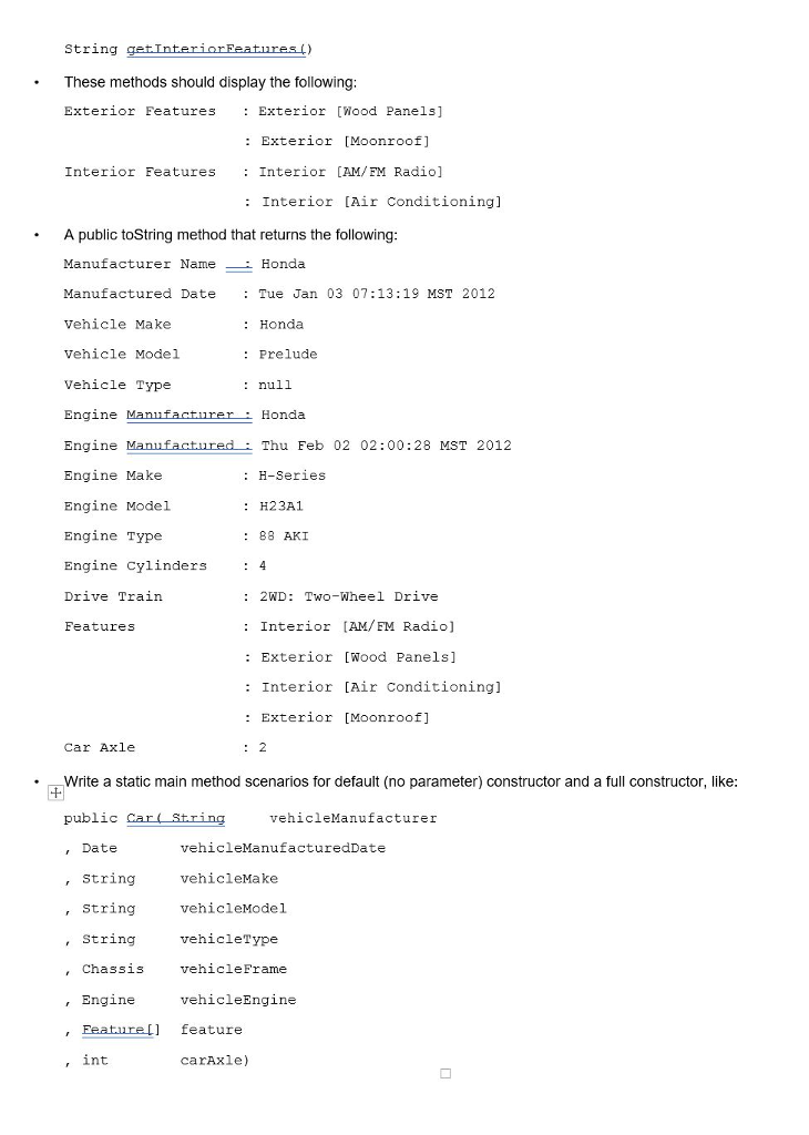 Solved Java Programming 2-1: Java Class Design Interfaces | Chegg.com