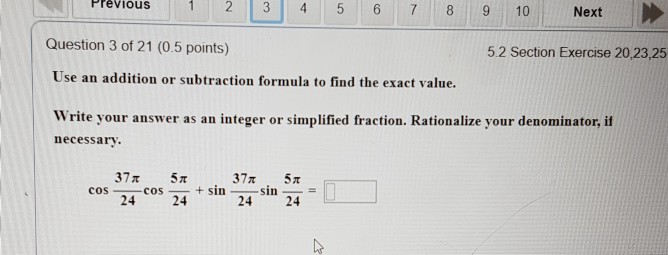 Solved Prévious 1 2 3 4 5 67 8 9 10 Next Question 3 of 21 | Chegg.com