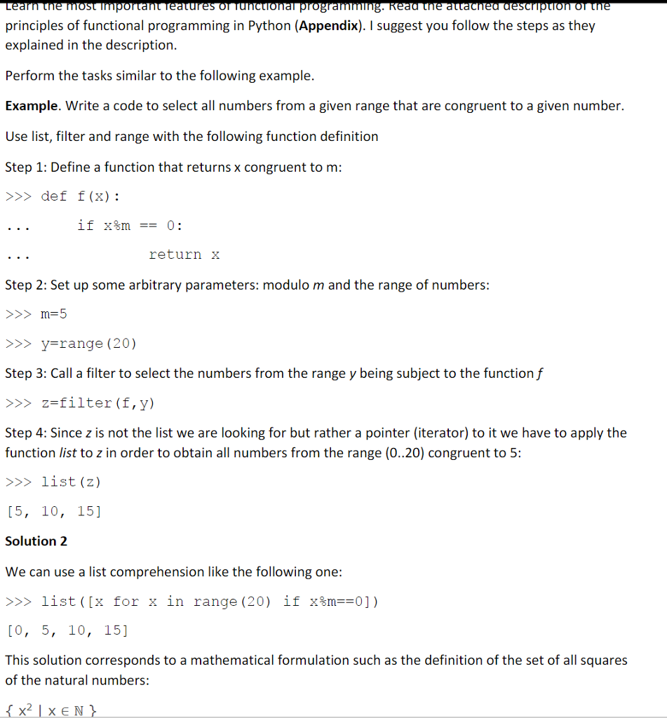 Solved Principles Of Functional Programming In Python Chegg