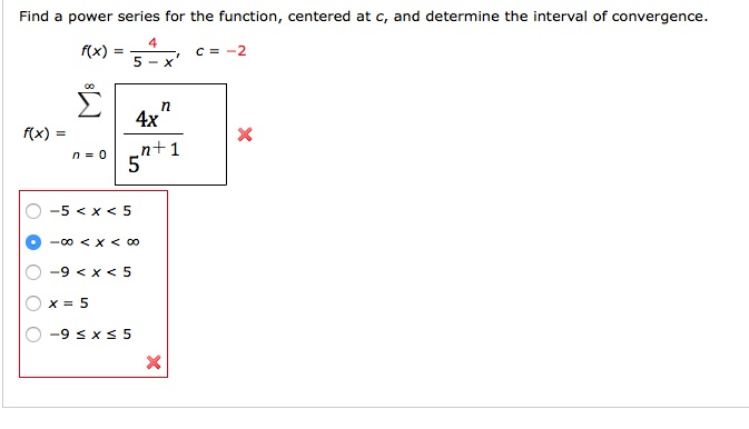 Solved Find a power series for the function, centered at c, | Chegg.com