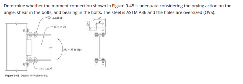 Solved Determine whether the moment connection shown in | Chegg.com
