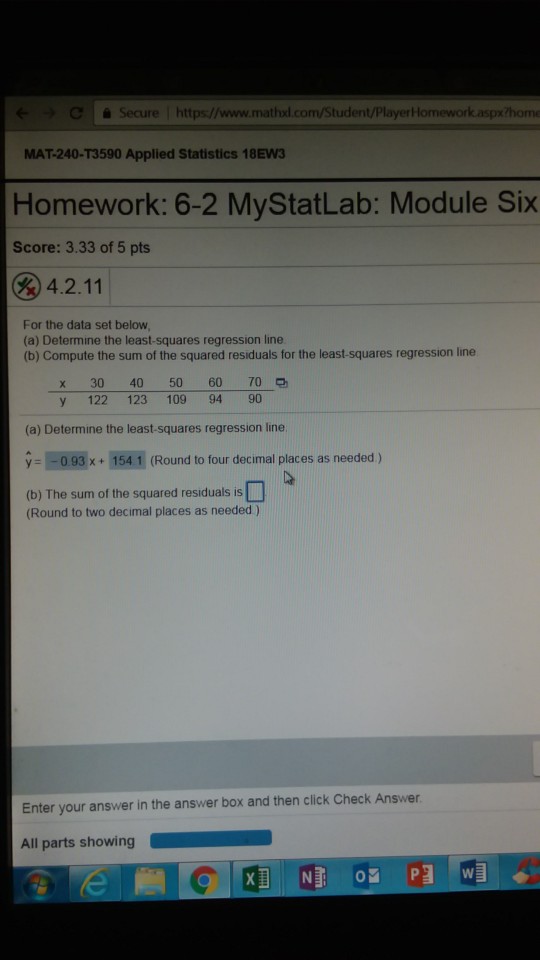 Solved ← -> | Secure l https://www.mathx.com/Student/player | Chegg.com