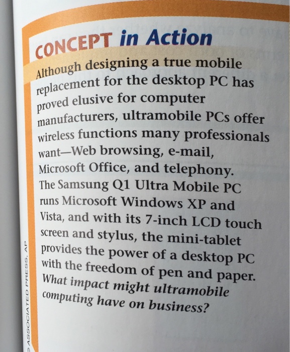 Solved Ah designing a true mobile cement for the desktop PC | Chegg.com