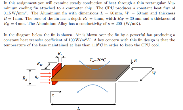 Solved In this assignment you will examine steady conduction | Chegg.com