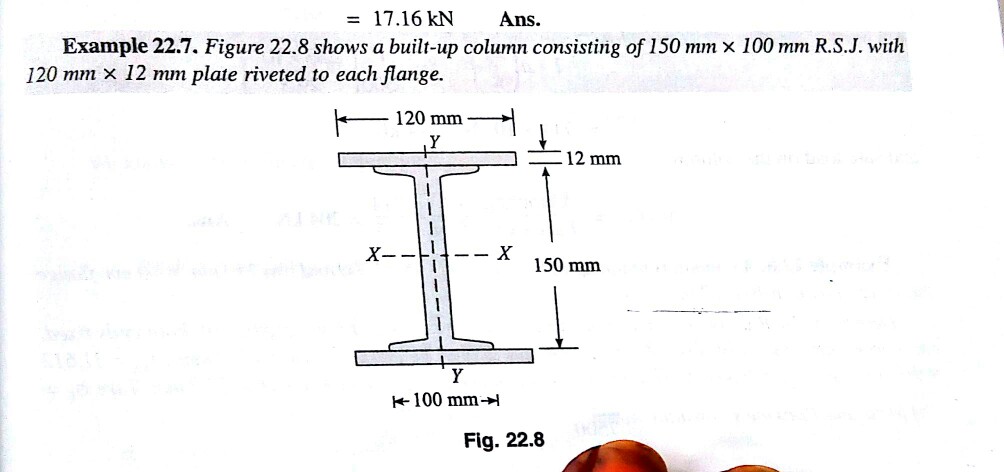 Solved Figure 22.8 shows a built-up column consisting of 150 | Chegg.com