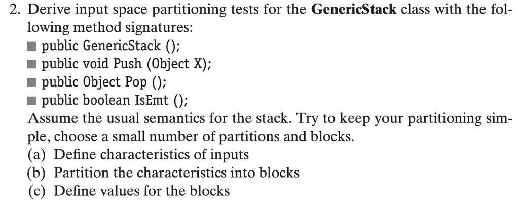 Solved Derive Input Space Partitioning Tests For The