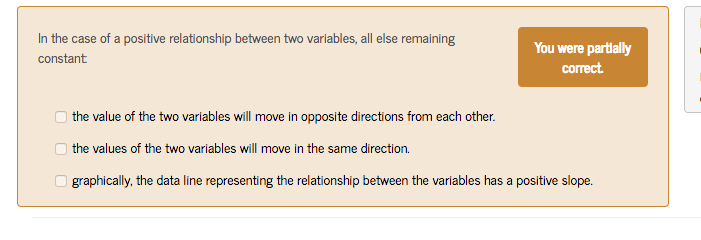 Solved In the case of a positive relationship between two | Chegg.com