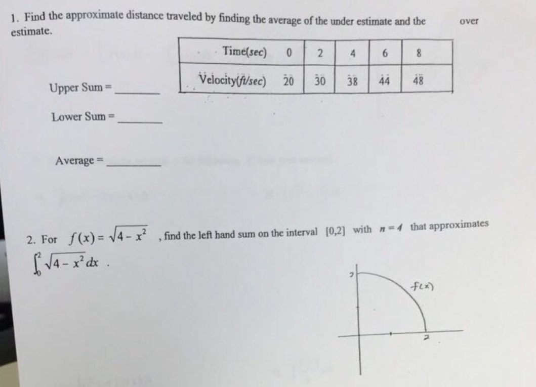 Solved Find the approximate distance traveled by finding the | Chegg.com